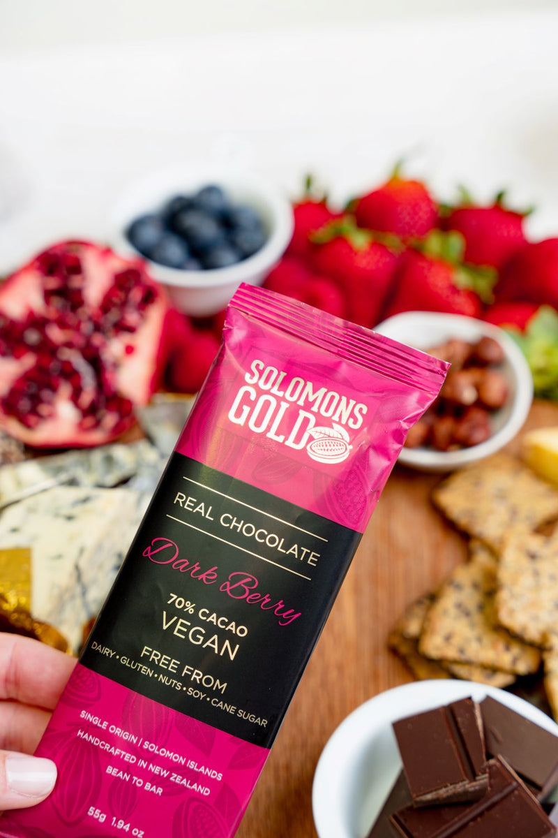 Dark Berry 70% Chocolate | Solomons Gold Chocolate